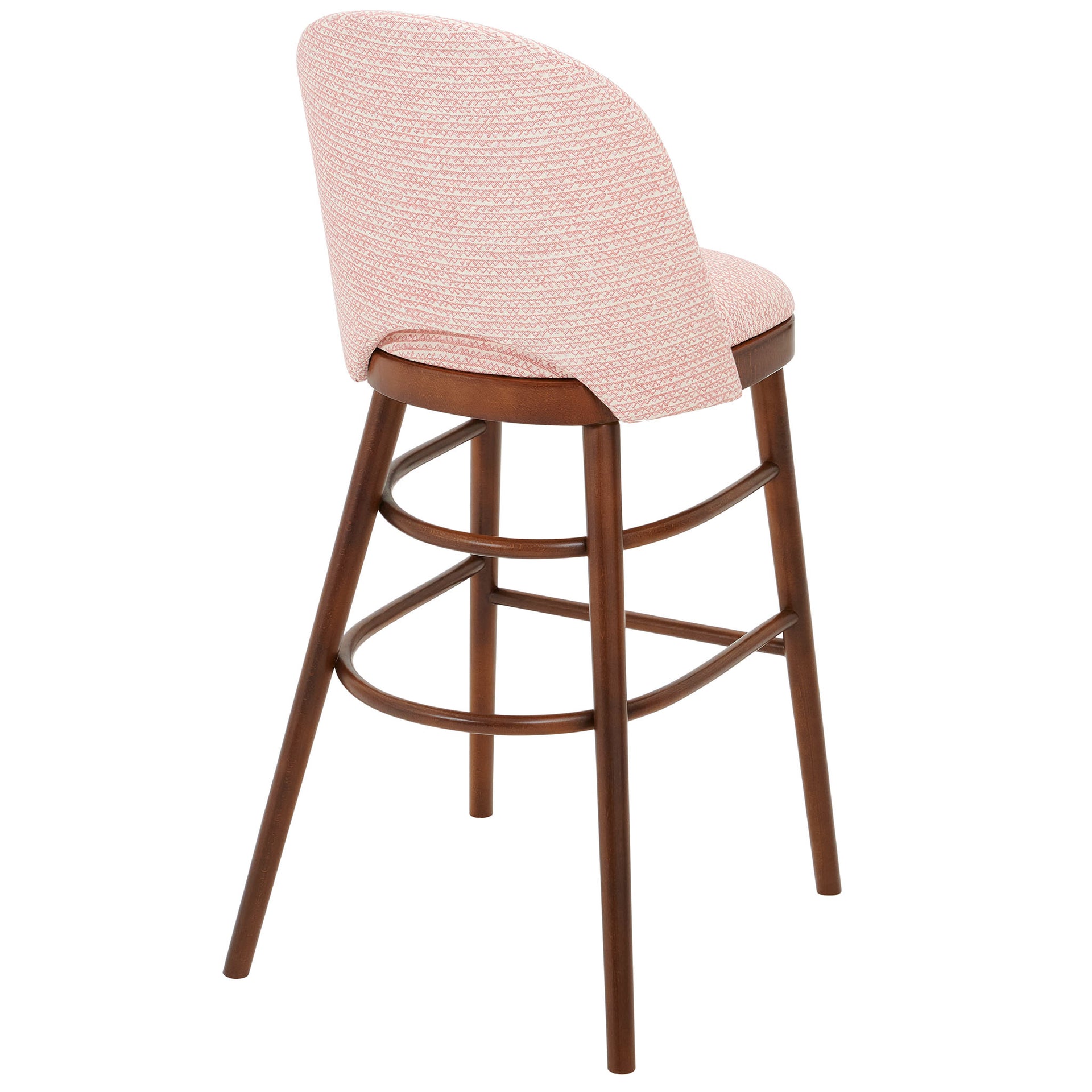Ella Bar Stool oak upholstered in Mendip, oak stain | Gabriella James